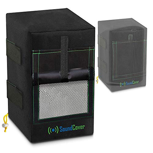 Pair of 600D U-Bracket Speaker Covers with SoundFlap – Black, S/Compac ...